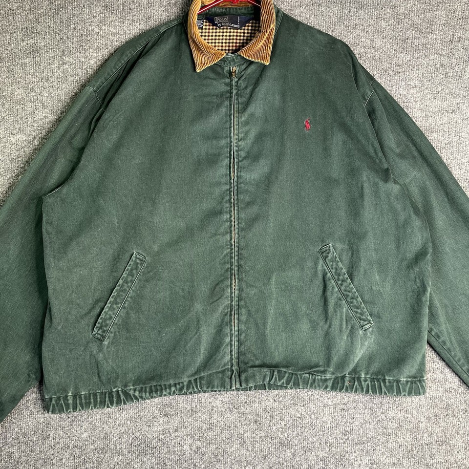 Vintage 90s Polo Ralph Lauren Harrington Jacket XL Hunter Green ...