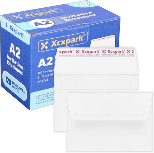 120 Qty Printable A2 120 Envelopes (4.375" x 5.75"), White | eBay