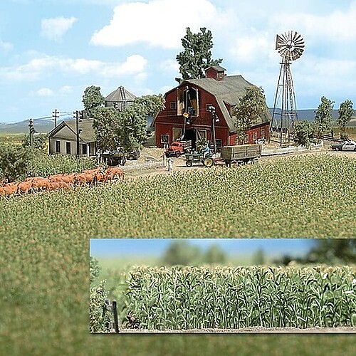 Busch Corn Field - Kit - 10 x 10cm - HO-Scale Model Railroad Grass ...
