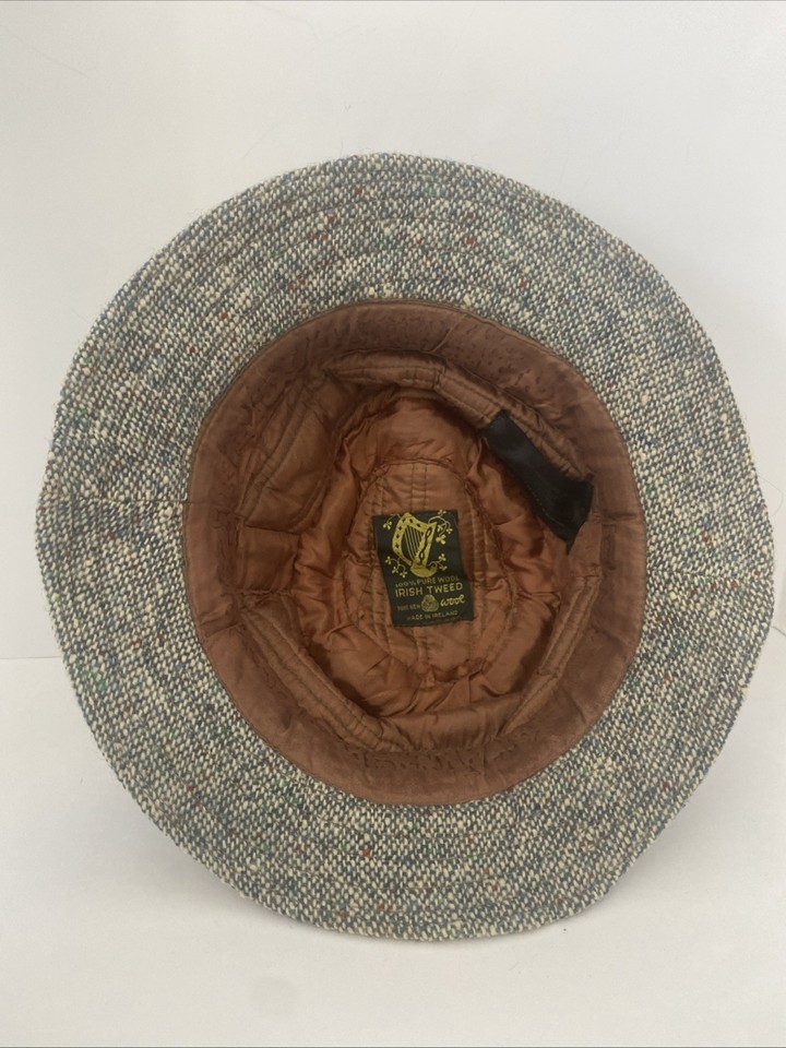 Vintage Tweed Irish Walking Hat 100% Wool Size Small Hats of Ireland ...