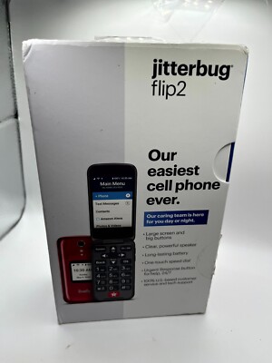 Lively Jitterbug Flip 2 Cell Phone Red Seniors New - NEW OPEN BOX! | eBay