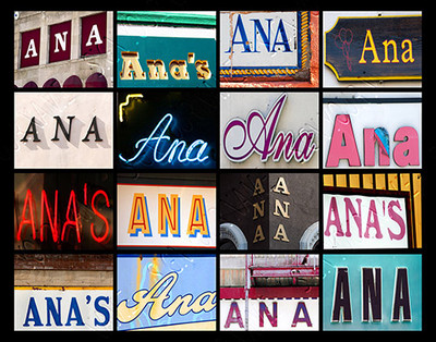 ANA Name Poster featuring actual sign photos | eBay