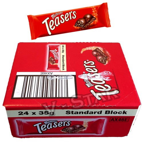 Maltesers Teasers Chocolate Standard Block Bars 24 x 35g 5000159462136 ...
