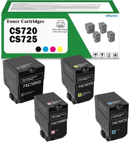Toner Cartridges Set Compatible with Lexmark CS720 CS720DE CS720DTE ...