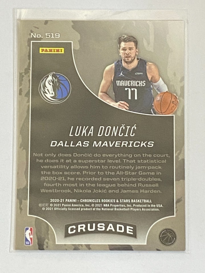 2020-21 Panini Rookies & Stars Basketball Base Card #519 Luka DONCIC ...