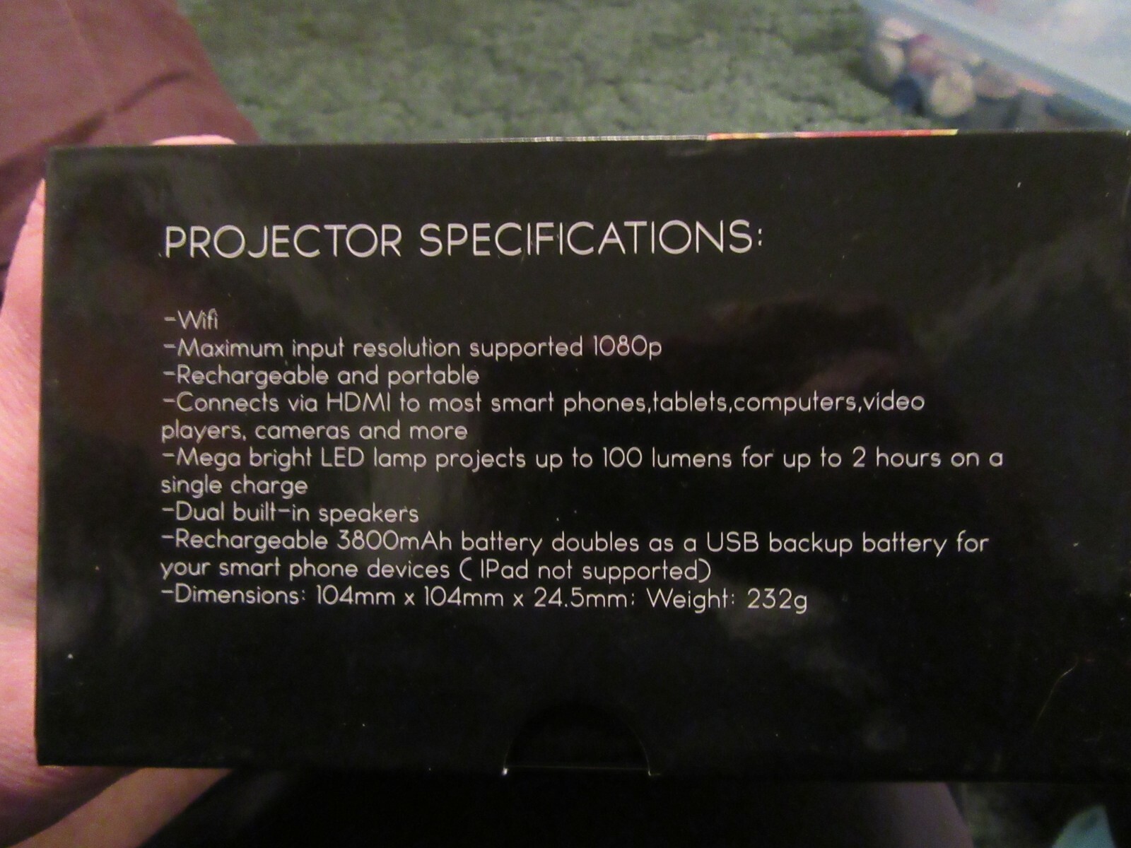 Isonic X500 Portable WiFi Projector | Aftermarket Branded