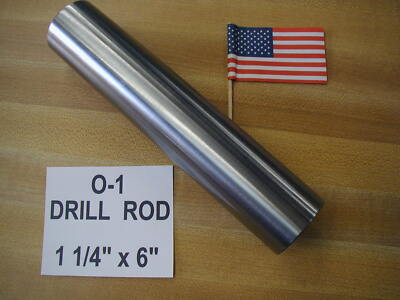 1 1/4" x 6" Drill Rod, 0-1, Tool Steel, Precision Ground, 1.250 ...