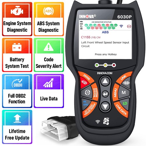 INNOVA 6030P Car Diagnostic Tool OBD2 Scanner ABS Engine Code Reader ...