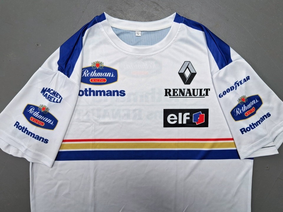 Williams Rothmans Renault 1996 97 Hill F1 Team Style Crew Shirt Mens ...