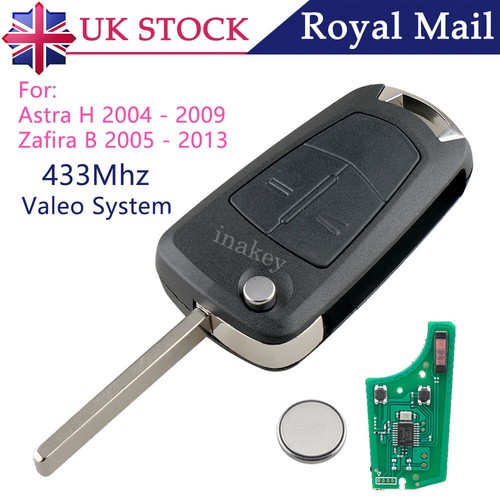 2 Button Remote Key Fob For Vauxhall Opel Astra H 2004-2009 Zafira B ...