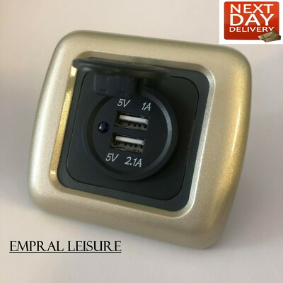 12v CBE C-Line Double Dual USB Socket For Campervan Motorhome Caravan ...