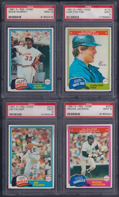 PSA 9 1981 OPC O-pee-chee Topps #370 Reggie Jackson New York Yankees ...
