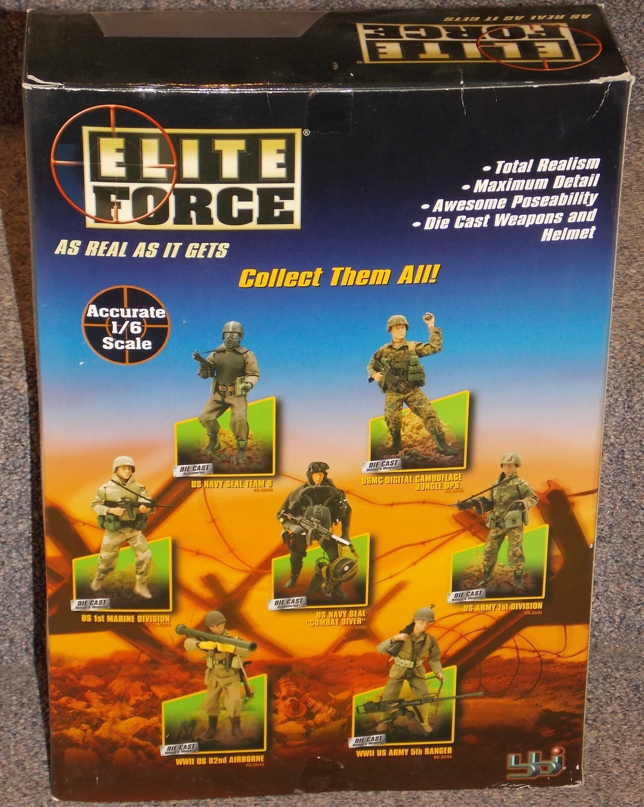 2002 Elite Force WW2 Unit Commando 1/6th Scale Action Figure New In The ...