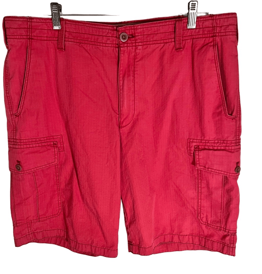 Izod Saltwater Cargo Shorts Mens 36 X 10.5 Salmon Cotton Ripstop | eBay