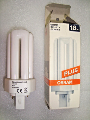 OSRAM DULUX T, 18Watt /840 cool white, 1200lm, GX24d-2 base lamp | eBay ...