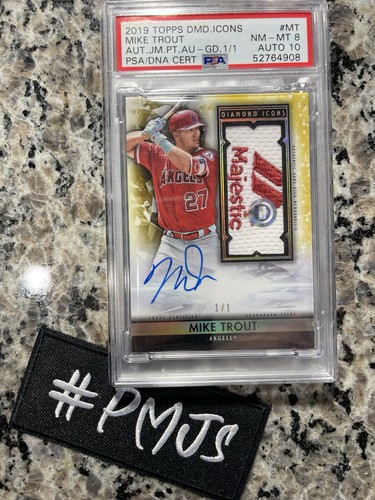 2019 Topps Diamond Icons Majestic Logo Patch Auto #1/1 PSA 8 Auto 10 ...