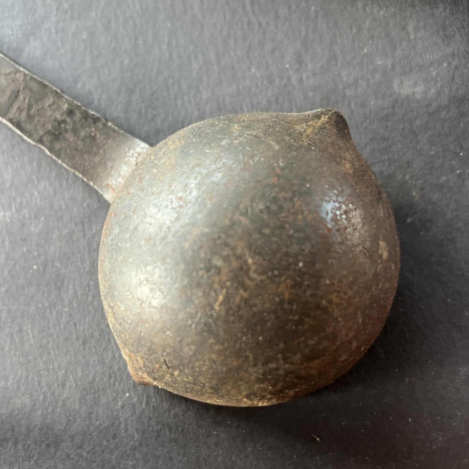 Antique Vintage Cast Iron Lead Smelting Ladle Set of 4 Lots of Rust ...
