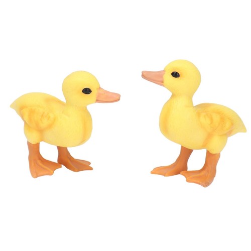 1 Pair Simulation Mini Yellow Duck Mode Solid Miniature Farm Duck | eBay