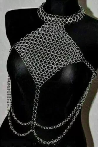 Swimming Halter Chain mail Aluminium halter Bra sexy Antique Intimates ...