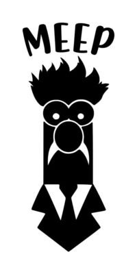 Muppets Beaker Meep Decal #1 2"x5" Choose Color | eBay