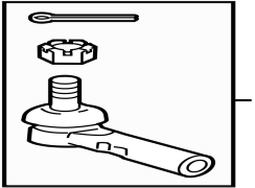 45046-09340 Toyota End sub-assy, tie rod, rh 4504609340, New Genuine ...