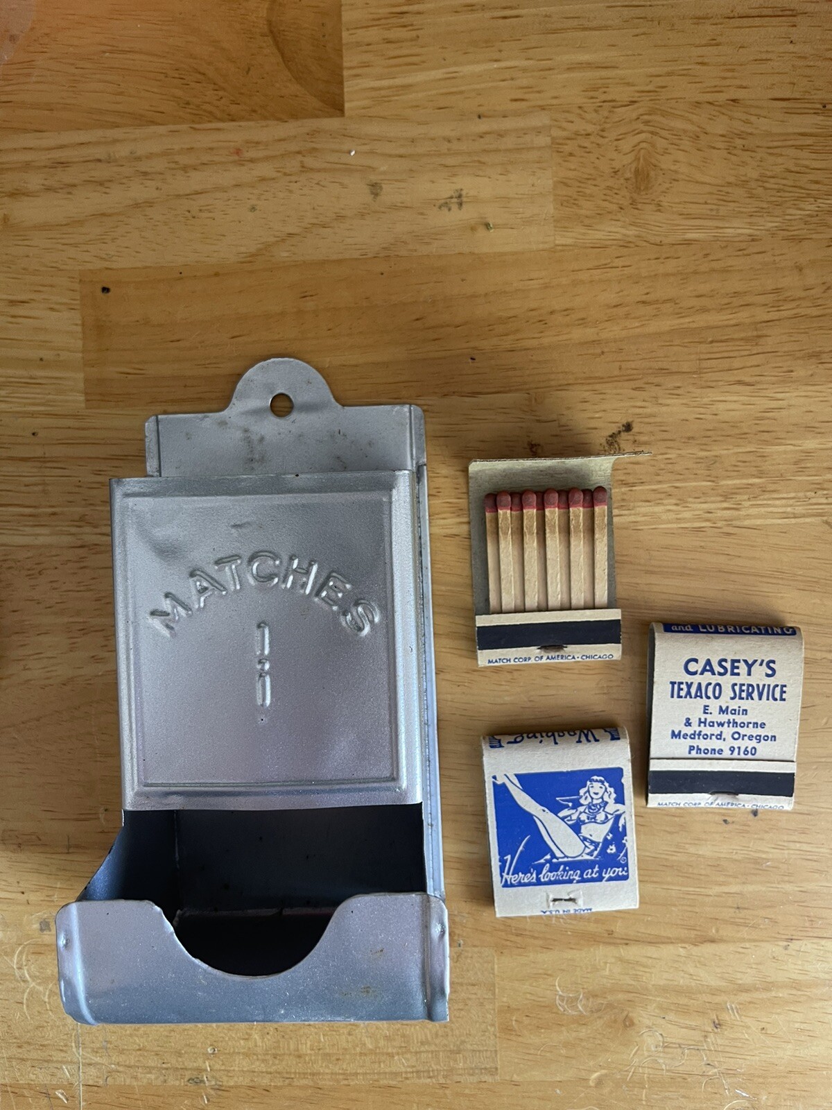 Matchbook Holder Counter Display And Casey’s Texaco Matches Medford ...