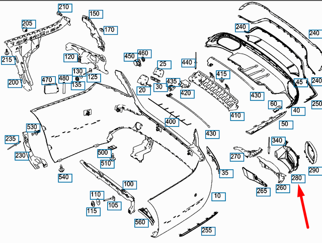 Mercedes-Benz E-class W213 Right Exhaust Cover Case A2138853200 Genuine ...