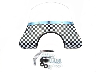 Cuppini Vespa Fly Screen PX 125 150 200 LML Black White Check Chequered ...