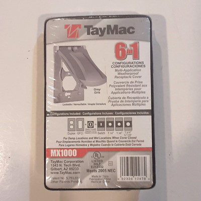 TAYMAC CORPORATION 6 IN 1 WEATHERPROOF RECEPTACLE COVER MX1000 | eBay