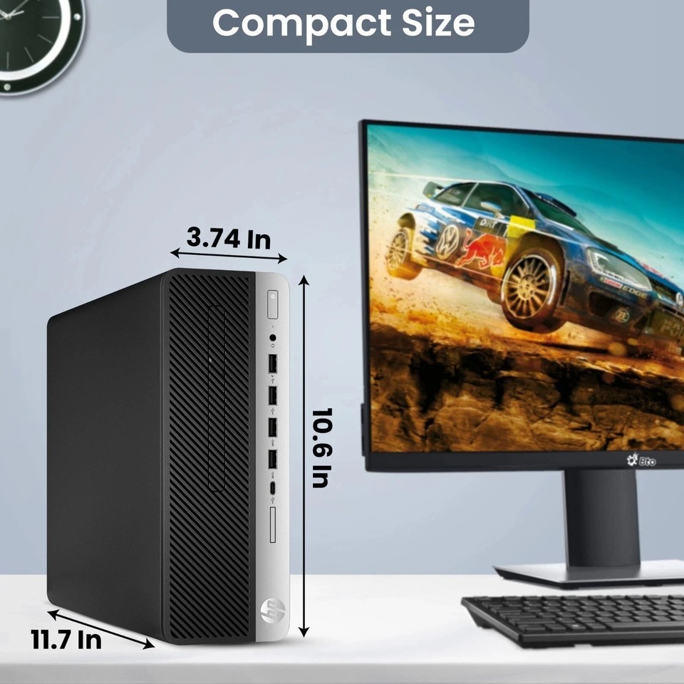 HP 705 G4 Desktop PC AMD Ryzen 5 Pro 2400G 32GB RAM 512GB SSD WiFi ...
