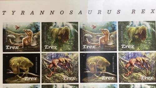 Scott #5413a (5410-13) Tyrannosaurus Rex (T-Rex) Sheet of 16 Forever ...