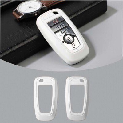 White Key Fob Cover Case Skin Shell Accessories For Ford F150 2018 ...
