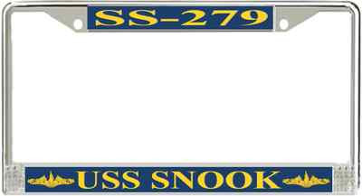 USS Snook SS-279 Officer License Plate Frame - American Made - Veteran ...