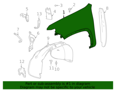 GM Front Driver Side Fender 84581166 | eBay