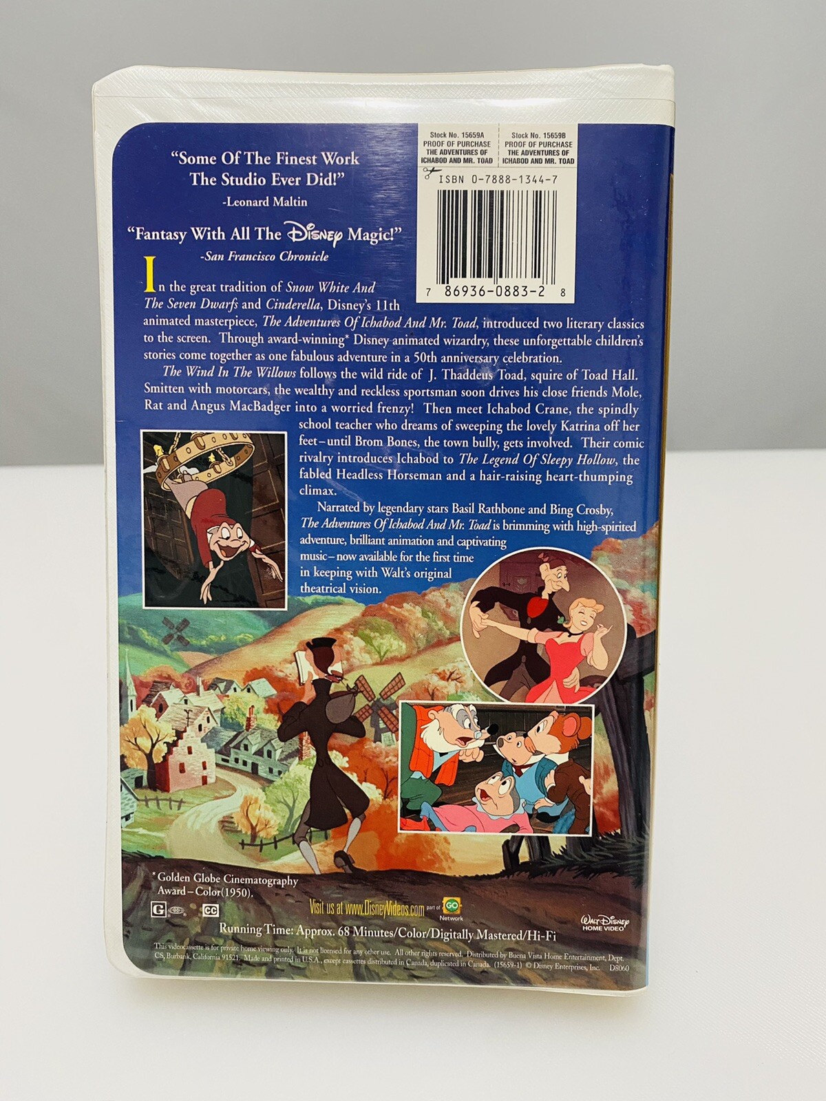 The Adventures of Ichabod and Mr. Toad (VHS, 1999) 786936088328| eBay