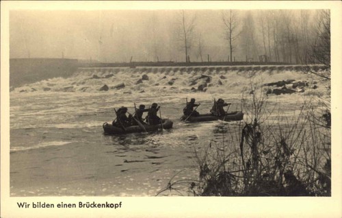 WWI GERMAN PROPAGANDA PC Soldiers Rowing Rafts WEHRMACHT Third Reich | eBay