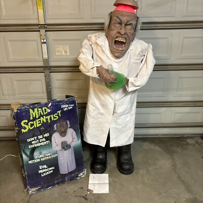 Spirit Halloween Mad Scientist Animated Prop Lifesize Animatronic 2008 ...