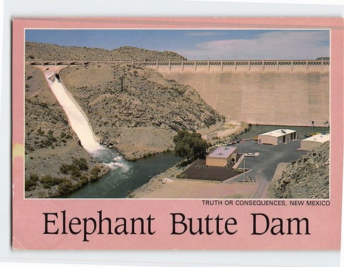 Postcard Elephant Butte Dam Truth or Consequences NM USA | eBay