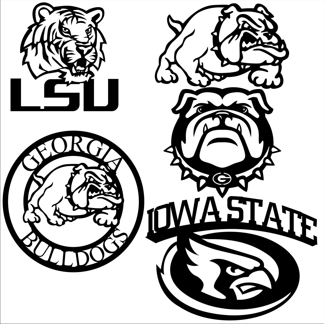 College Team Logos Clip Art