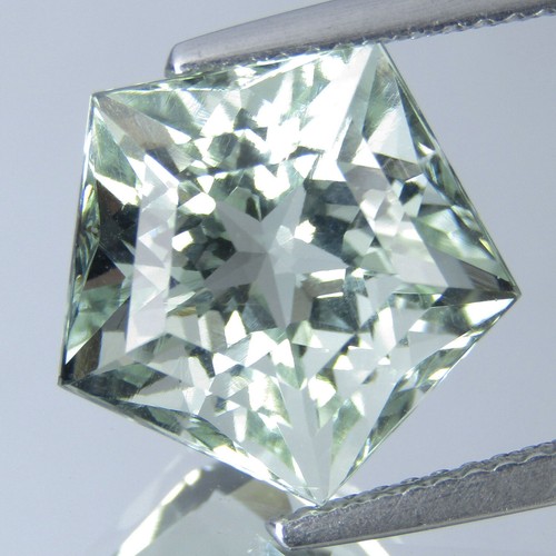 6.88Cts Nice Natural Green Amethyst (Prasiolite) 12.2mm Fancy Pentagon ...
