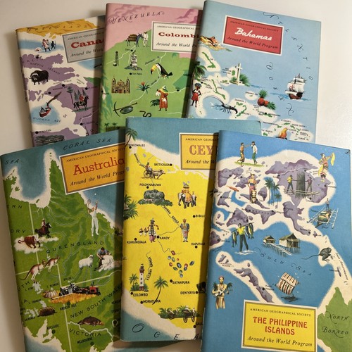 Around the world program Lot of 6 booklets American Geographical ...