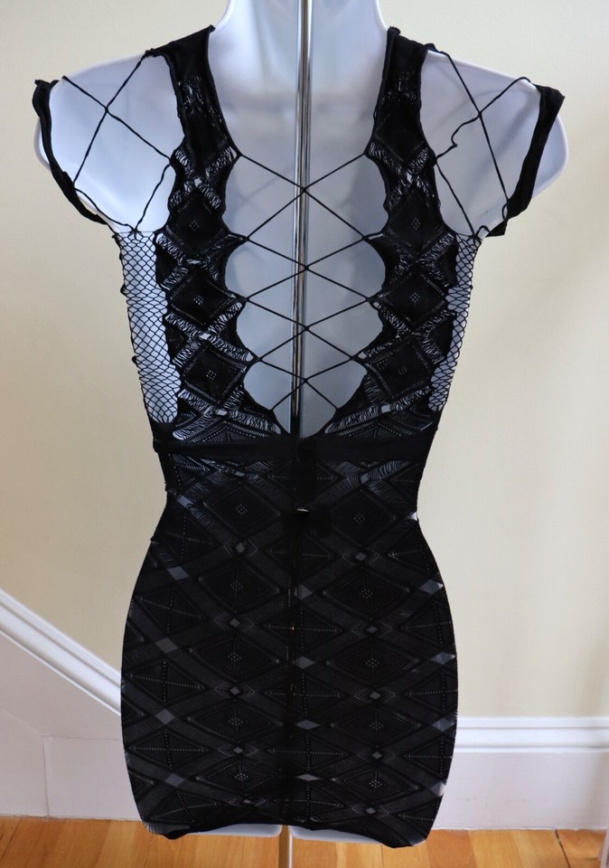 OH LA LA CHERI TRES SEXY BLACK LACE STRING TOP STRETCHY CHEMISE = ONE ...