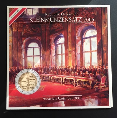 OSTERREICH 2005 AUTRICHE AUSTRIAN COIN SET SERIE EURO B.U 8 MONNAIES ...