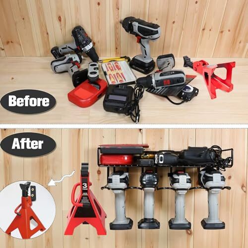 4 Pack Wall Mount Jack Stand Organizer Garage Storage Utility Hooks ...