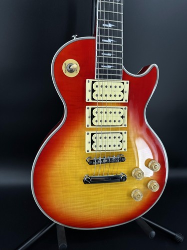 Setting sun-Cherry Red Chibson LP Electric Guitar 3H Open Pickup Ship ...