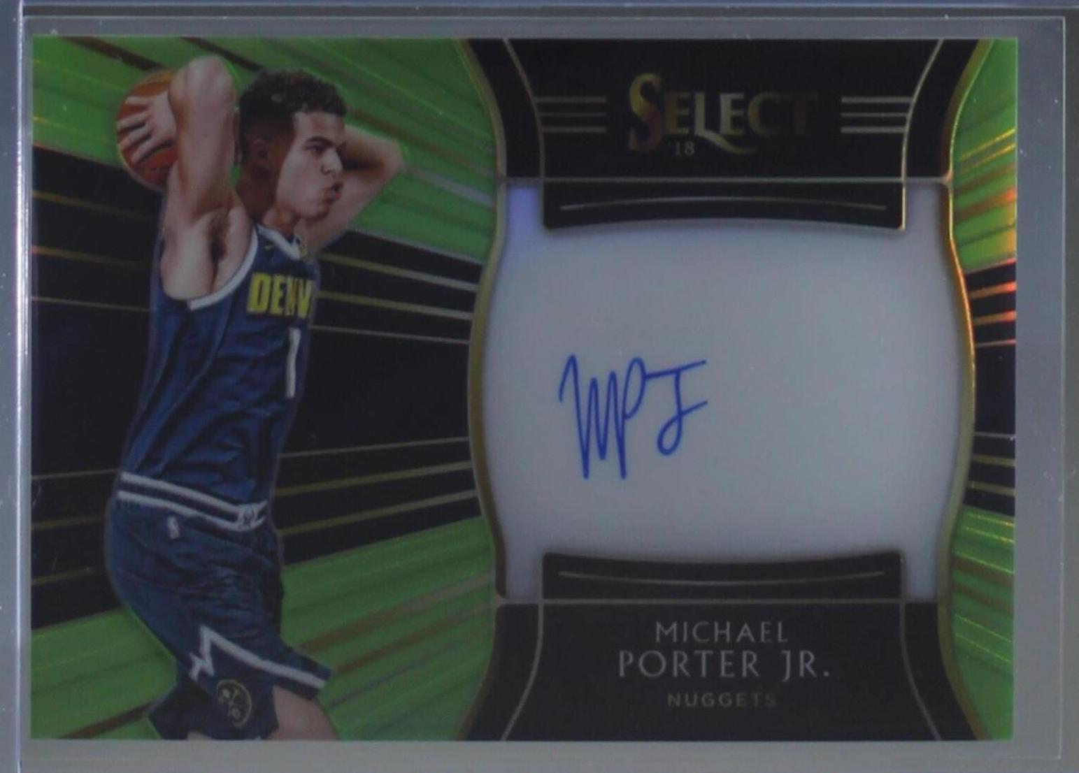 2018-19 Panini Select - Rookie Signatures Michael Porter Jr. #RS-MPJ ...