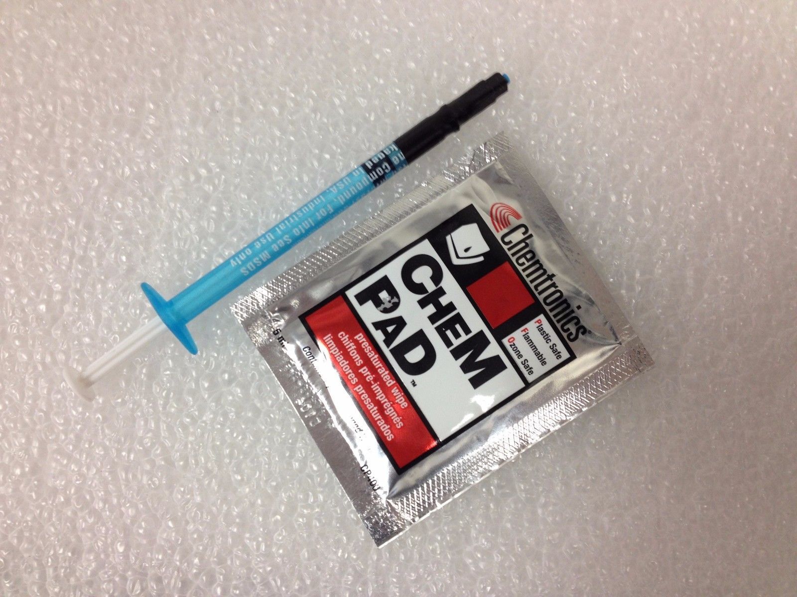 NEW SHIN-ETSU MICROSI SILICONE THERMAL COMPOUND+CHEM PAD PRESATURATED ...