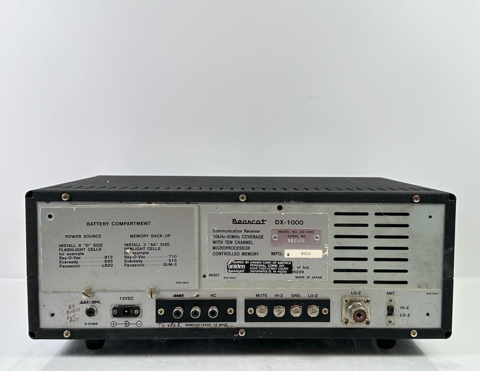 Bearcat DX-1000 Communications Receiver | eBay