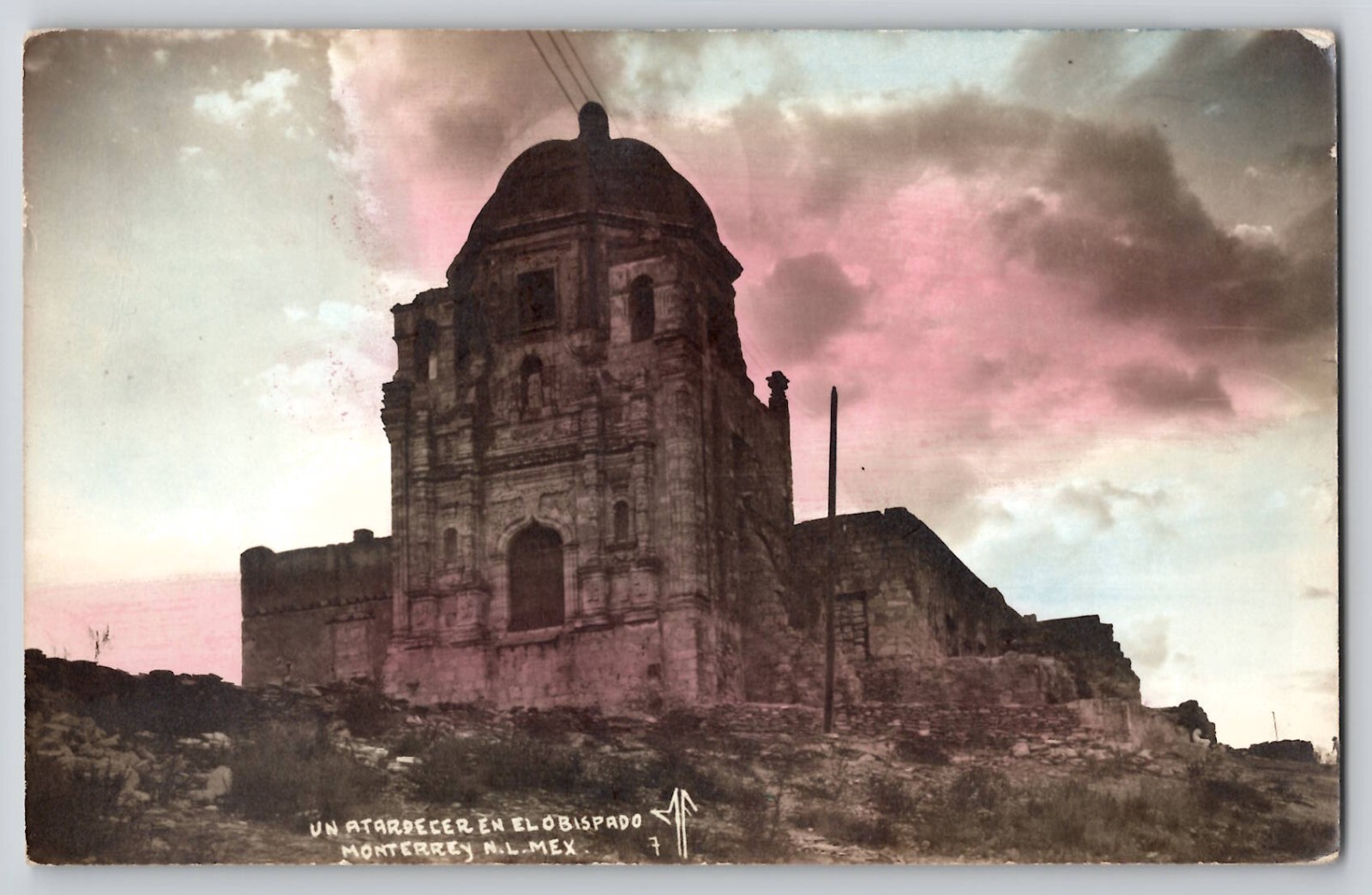 Palacio Del Obispado Monterrey Mexico RPPC Real Photo Hand Tinted ...