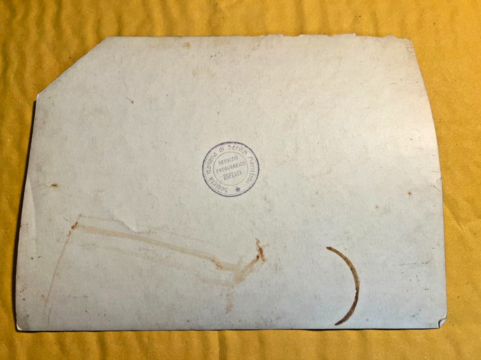 SS Esperia Genova Italy Dated Stamped 7" X 9 1/4" Group Photo 22-8-29 ...